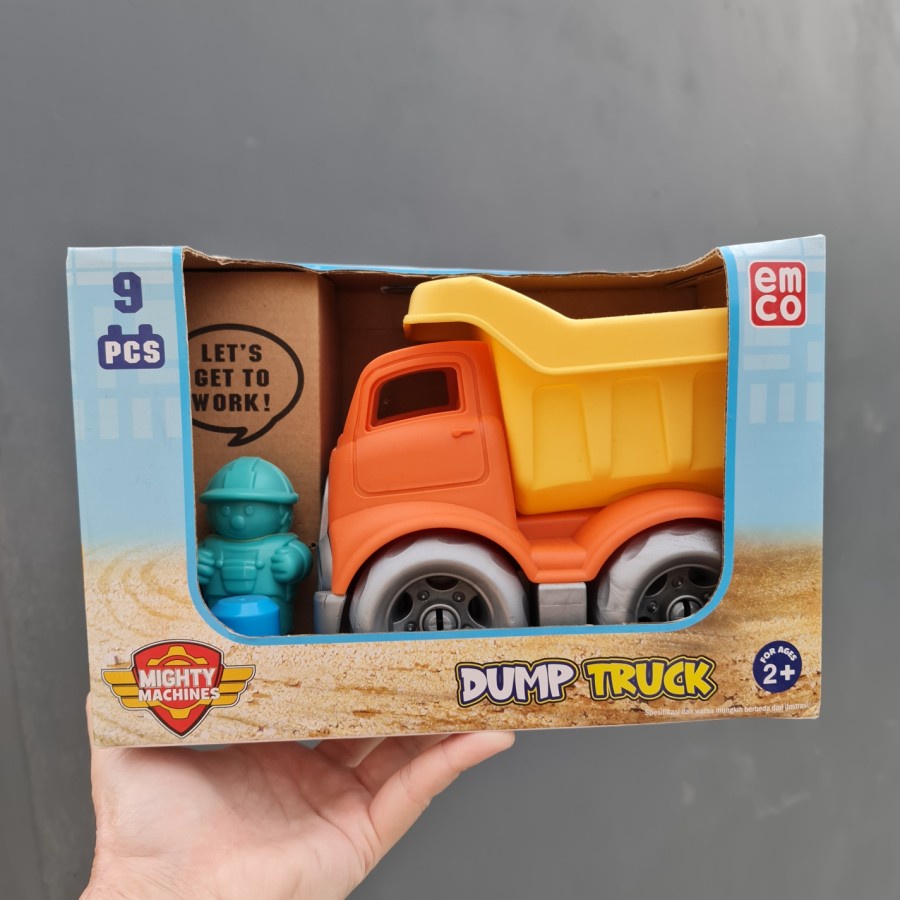 Jual Emco Mighty Machines Dump Truck 9pcs Blocks Original Truk Pasir ...