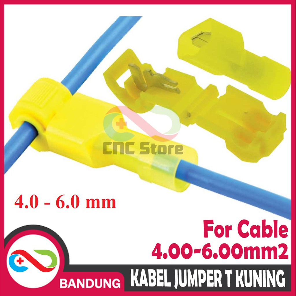 Jual KABEL JUMPER T KUNING 4-6MM2 WIRE CONNECTOR CABANG 3 SPLITTER ...