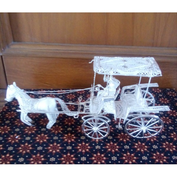 Jual Souvenir Miniatur Andong Silver khas Kotagede Yogya Indonesia|Shopee Indonesia