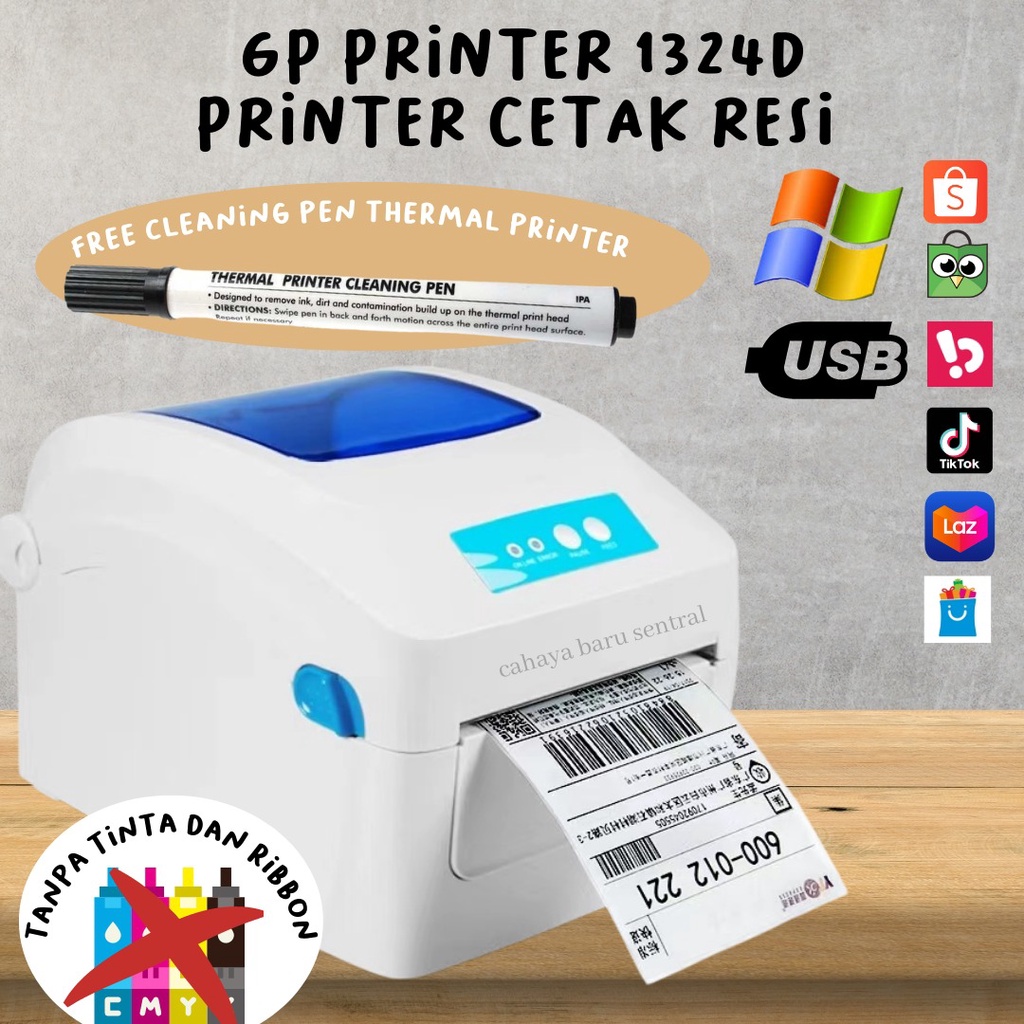 Jual PRINTER GP1324D PRINTER BARCODE THERMAL - LABEL PRINTER GP1324D ...