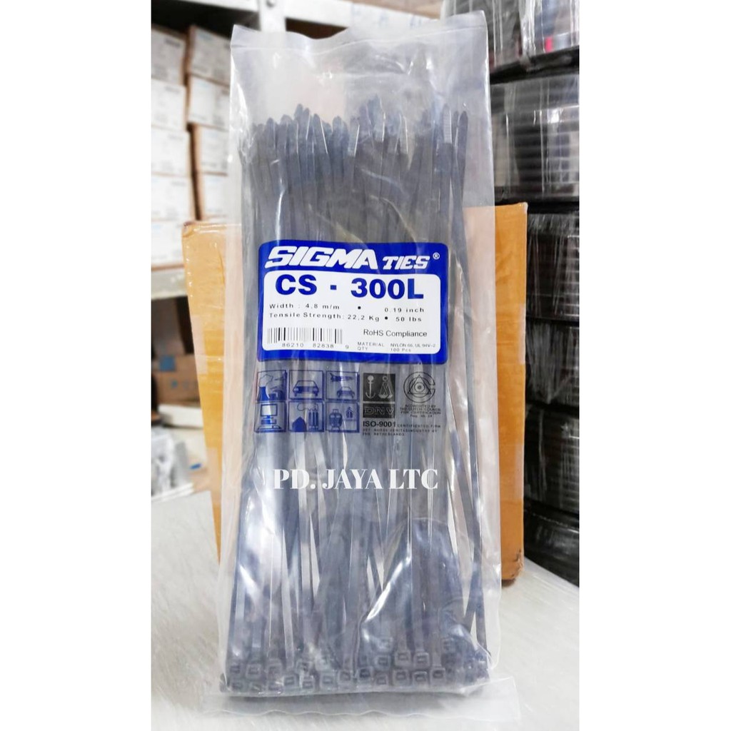 Jual Sigma Kabel Ties 30cm CS-300L - Pengikat Kabel 4,8m/m 100PCS ...