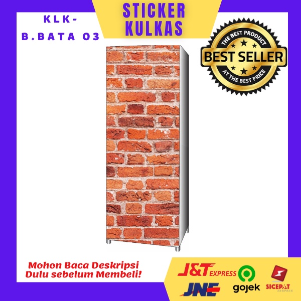 Jual Stiker Kulkas 1 Pintu Batu Bata / Sticker Kulkas Motif Batu Bata ...