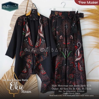 Jual Set Batik Wanita Aesthetic Outer dan Rok Terbaru Motif Batik ...