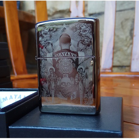 Jual Zippo Original USA 49031 Mayans M.C Black Ice - Stok Lengkap Resmi | Shopee Indonesia