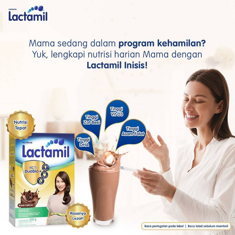 Jual LACTAMIL INISIS COKLAT 200 G MINUMAN SUSU AWAL KEHAMILAN | Shopee ...