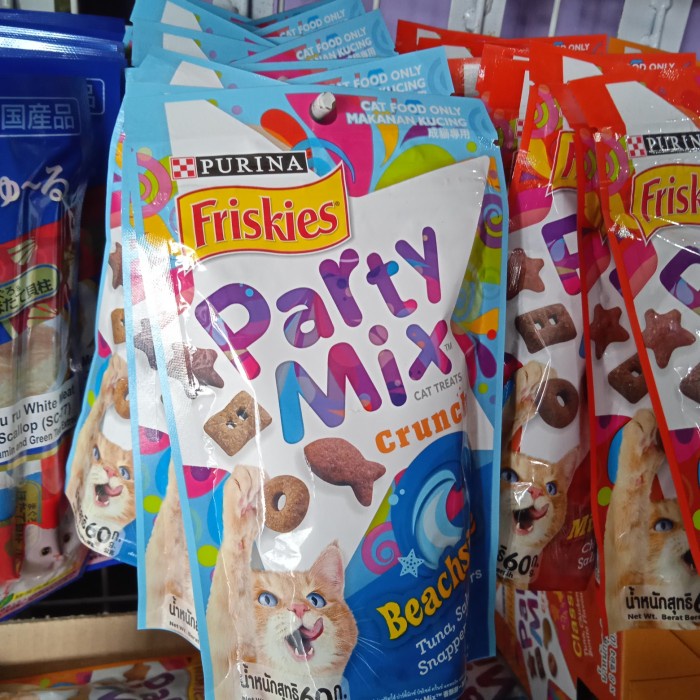 Jual KUCING-SNACK- PARTY MIX SNACK KUCING 60G / CEMILAN KUCING - RASA ...