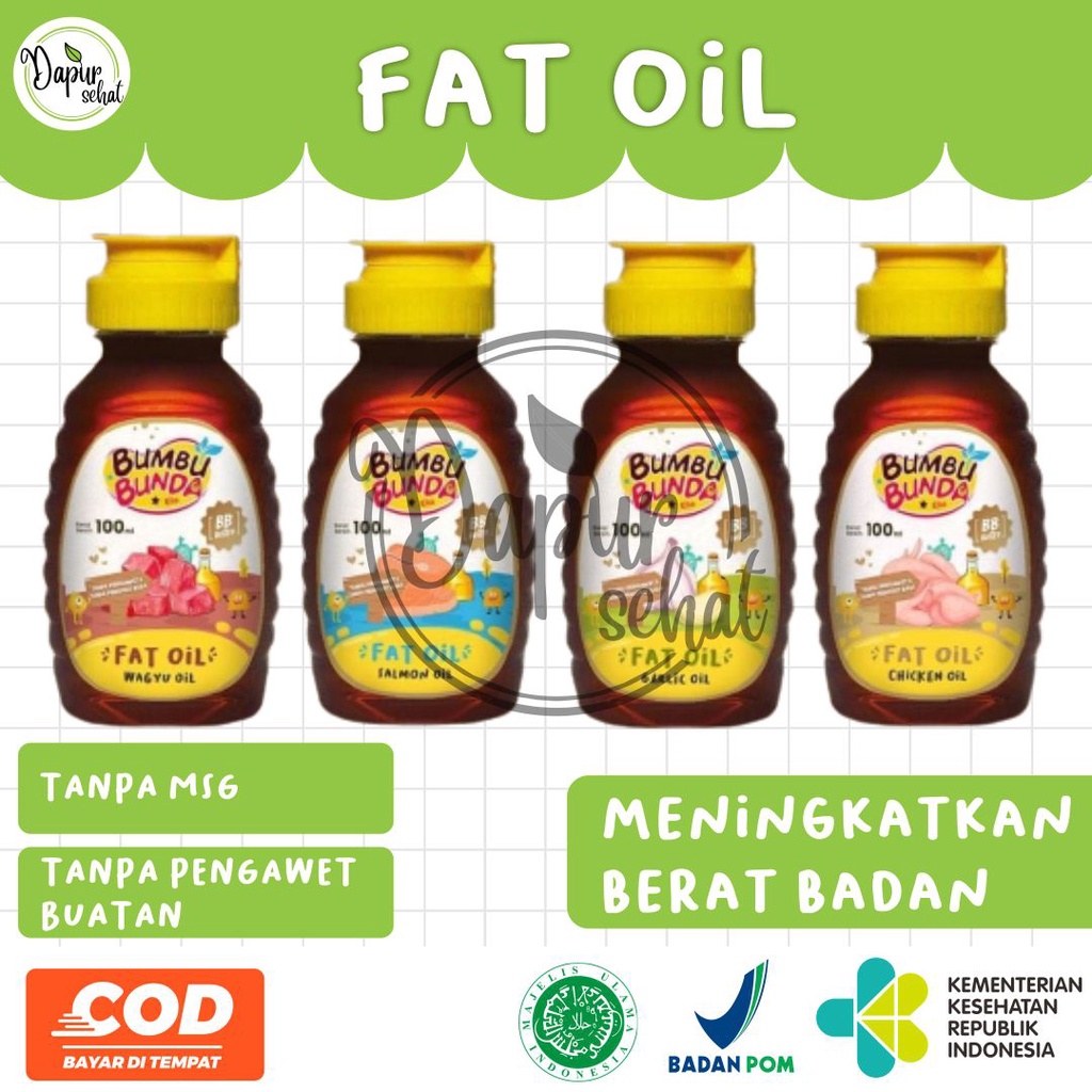 Jual Chicken Fat Oil / Salmon Fat Oil / Wagyu Fat Oil Minyak MPASI / BB ...