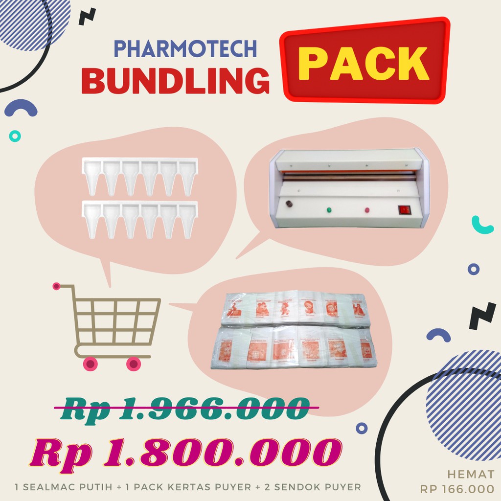 Jual SEALMAC Putih Bundling Package (Mesin Penyegel Kertas Puyer ...