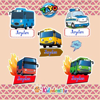 Jual LABEL NAMA CUTE TAYO | Shopee Indonesia