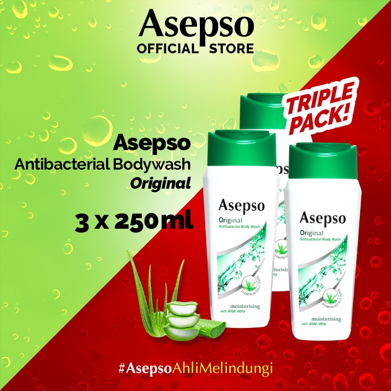 Jual ASEPSO BUNDLING 3 PCS Sabun Cair Body Wash Original - 250 ml | Shopee Indonesia