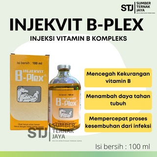 Jual Injekvit B-Plex Injeksi Vitamin B Kompleks isi 100 ml untuk hewan ...
