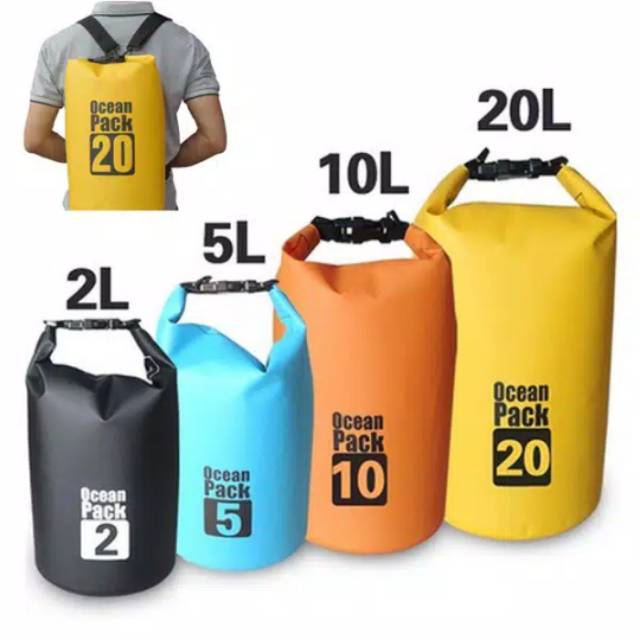 Jual Dray bag 20 liter / tas anti air / tas waterproof / camping outdoor | Shopee Indonesia