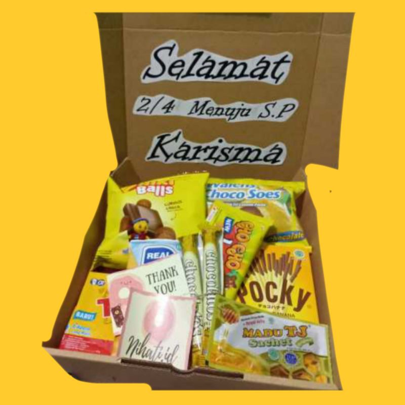 Jual Snack Box || Snack box Gift || Varians Warna Kuning | Shopee Indonesia