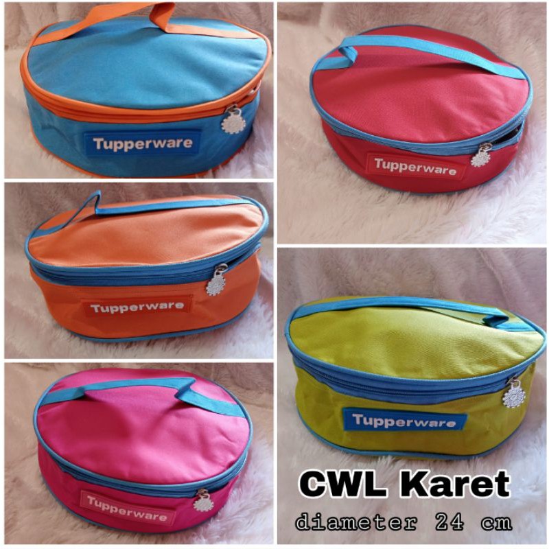 Jual Tas Bulat tupperware ( Zipper bunga es ) Indonesia|Shopee Indonesia
