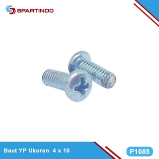 Jual Baut JP Baut Kepala Bulat M4 (4 x 10 mm) Sekrup Skrup Mesin Kepala Pan Baut Bolt Jp Yp Pan ...