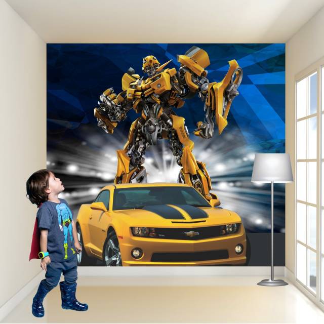 Jual Wallpaper3dcustom kamar anak tema robot | Shopee Indonesia