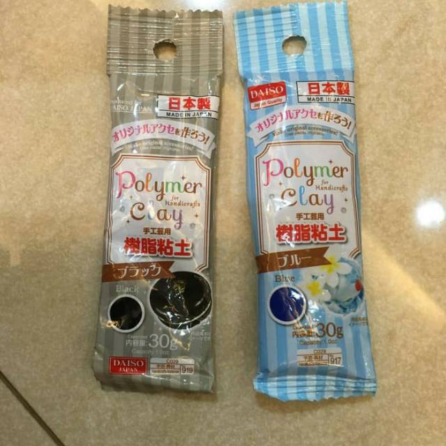 Jual Daiso Polymer Clay Blue And Black Tanah Liat Biru Dan Hitam Alat ...