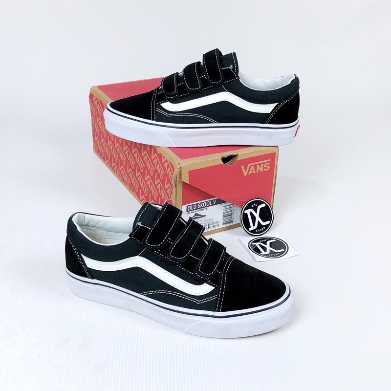 Jual Vans Old skool Velcro Black / White 100%Bnib perfect kick Like original | Shopee Indonesia