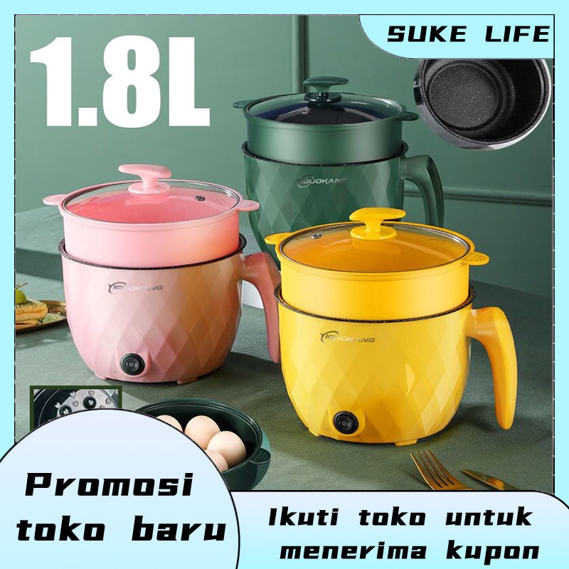 Jual Panci Listrik Serbaguna 1.8L Electric Cooking Pot Electric Frypan ...