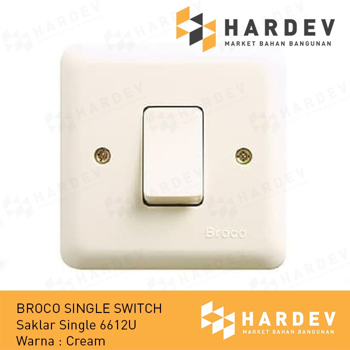 Jual Saklar Engkel Broco / Inbow / Saklar Single New Gee Broco / 6621 U ...