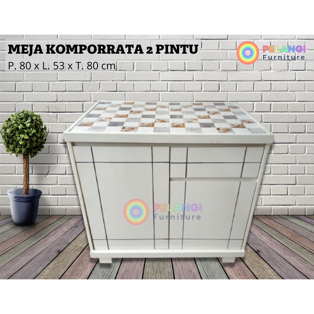 Jual MEJA KOMPOR RATA / KITCHEN SET KAYU TEAKBLOK FINISHING DUCO ...