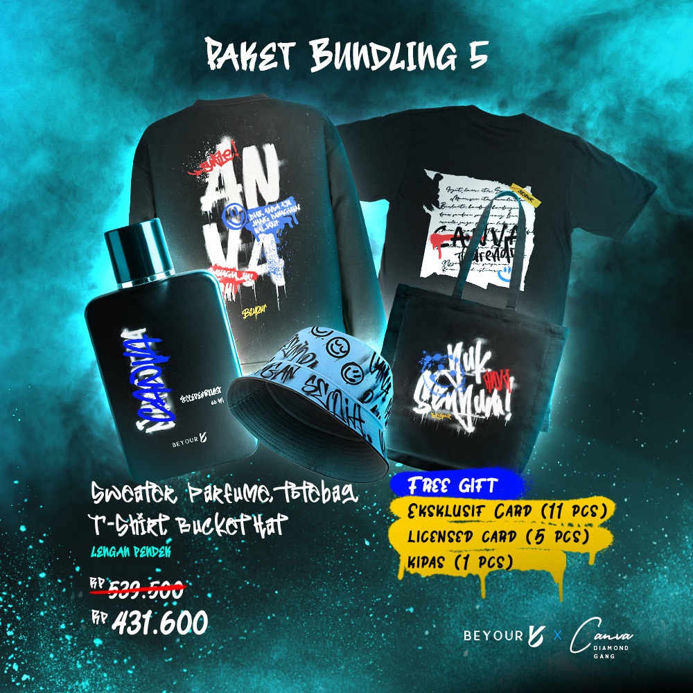 Jual Merchandise Beyour X Canva Diamond Gang Bundling 5 Shopee 