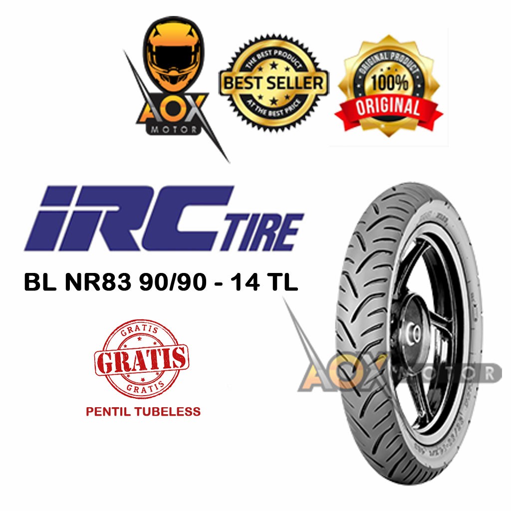 Jual Ban luar motor matic 90/90-14 IRC NR83 Tubeless, GRATIS Cop ...