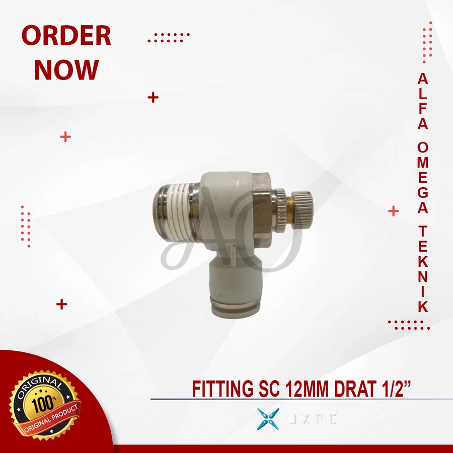 Jual FITTING SPEED CONTROL PNEUMATIC 1/2 INCH X 12MM NEPEL SELANG ...