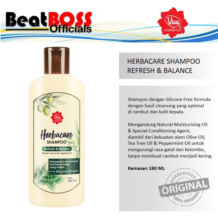Jual HERBACARE SHAMPOO REFRESH & BALANCE 180 ML | Shopee Indonesia