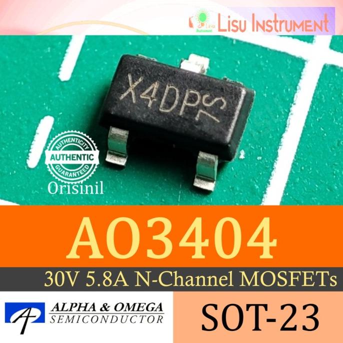 Jual ORIGINAL AO3404A AO3404 3404 30V N-Channel MOSFET SOT23 Alpha & Omega lisuin90 Diminati ...