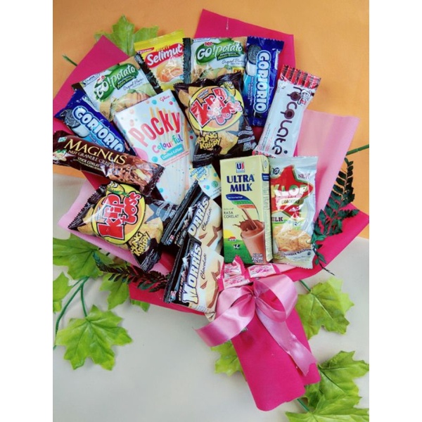 Jual Buket coklat, snack bouquet, hadiah sidang wisuda, bucket ultah ...