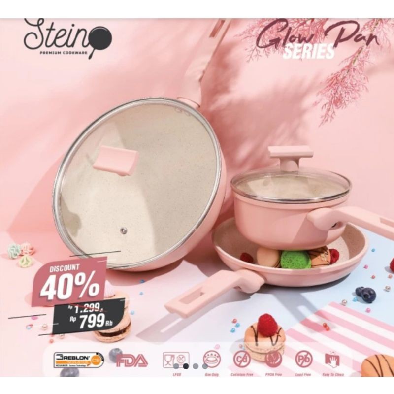 Steincookware stein cookware wok frypan sauce pan GLOW SERIES granite ...