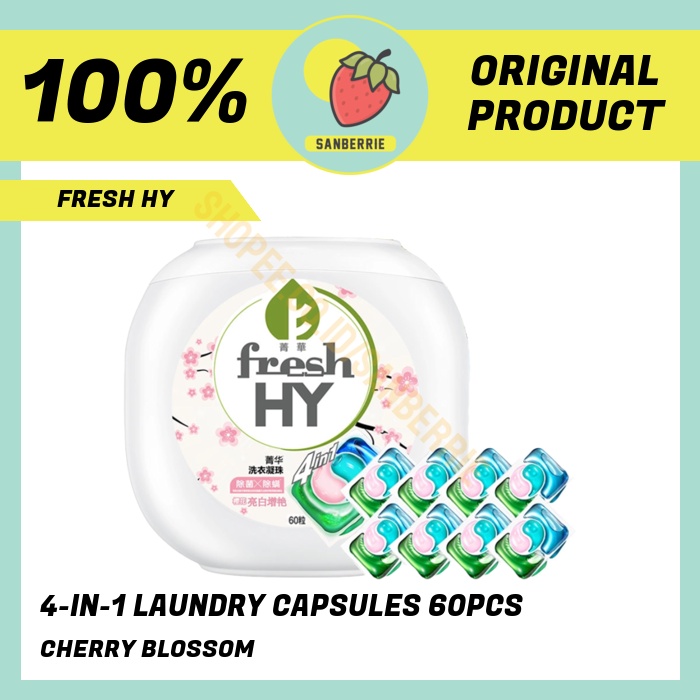 Jual Fresh HY 4-in-1 Laundry Capsules 60pcs Sakura Cherry Blossom ...