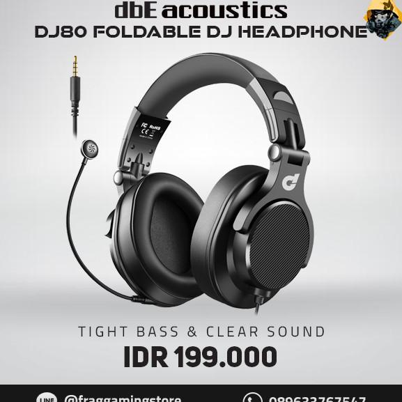 Jual dbE DJ80 / DJ 80 Foldable DJ Headphone with Detachable Microphone ...