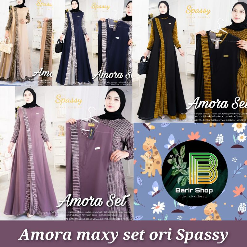 Jual [SALE/ Ready Stok] BAJU GARIS-GARIS AMORA SPASSY + SHELLY 1 2 3 4 5 6 +MAXY SET ORI SPASSY ...