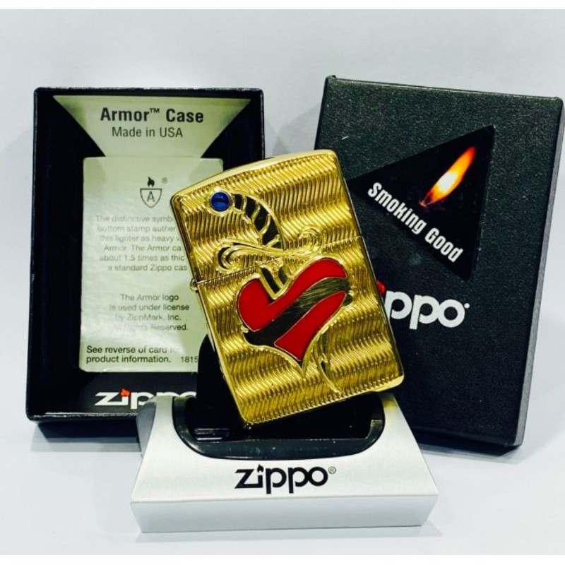 Jual Original Zippo Armor 49303 Heart And Sword | Shopee Indonesia