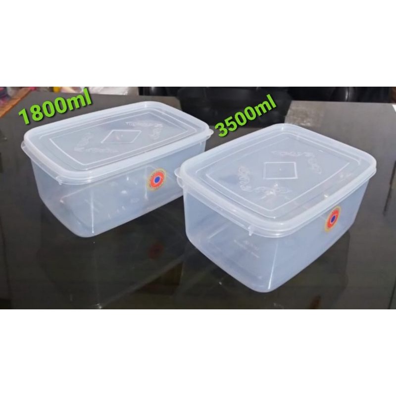Jual KOTAK MAKAN KOTAK DONAT BOX KUE PLASTIK TRANSPARAN ORI PLASTIK 1800ML Indonesia|Shopee ...