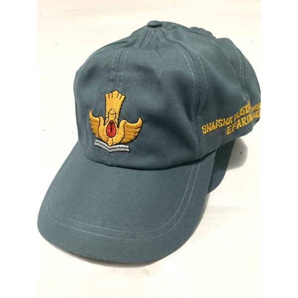 Jual TOPI SMA/SMK KANAN KIRI FULL BORDIR KANCING REL | Shopee Indonesia