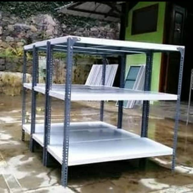 Jual Rak besi siku 3 susun uk. 50 x 100 x 100 cm | Shopee Indonesia