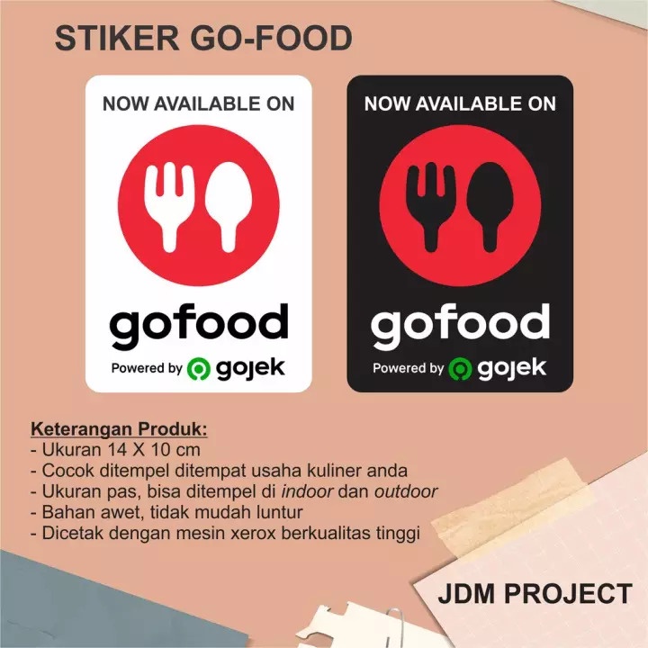 Jual stiker now available gofood murah uk 10x14 | Shopee Indonesia