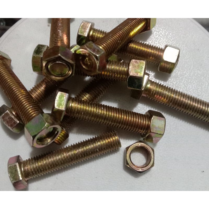 Jual Mur+baut M10x50 baut kunci 14 panjang 5cm | Shopee Indonesia