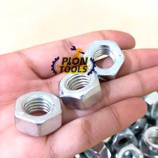 Jual Mur Besi M12 Putih kunci 19 p1.75 Nut Mur Baut 12 mm Mur Putih ...