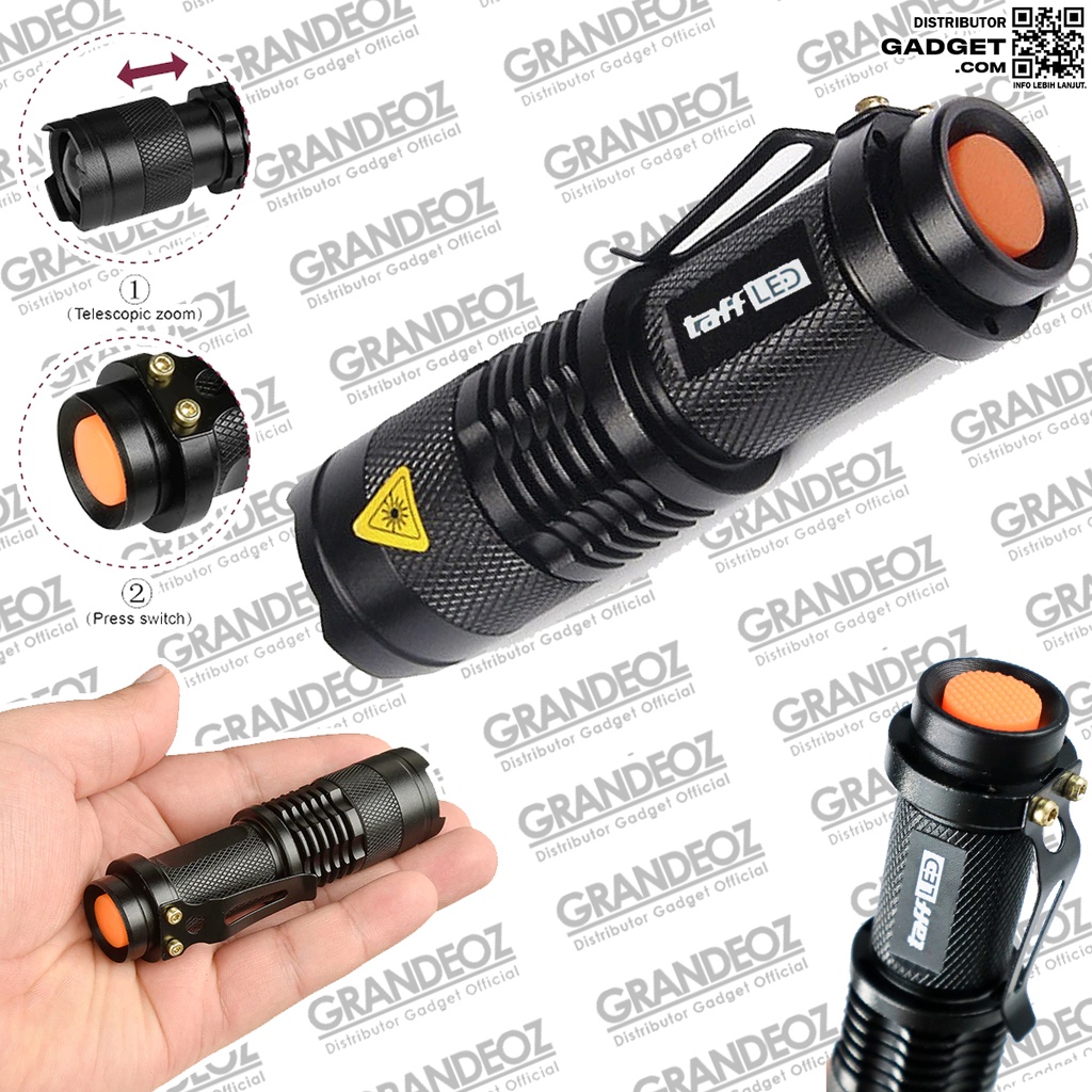 Jual LAMPU SENTER POLICE SWAT LED P1 2000 Lumens Waterproof Pocketman ...