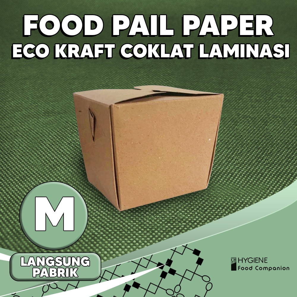 Jual FOOD PAIL MEDIUM / PAPER RICE BOX / PAPER FOOD TRAY LAMINASI ...