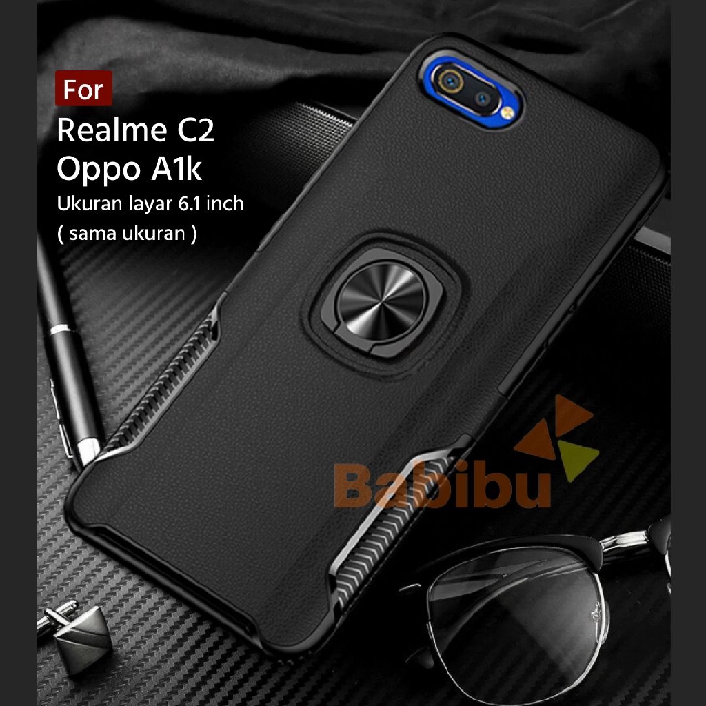 Hard Case Oppo Realme C2, Oppo A1k ( sama ukuran ) Casing Ring Carbon ...