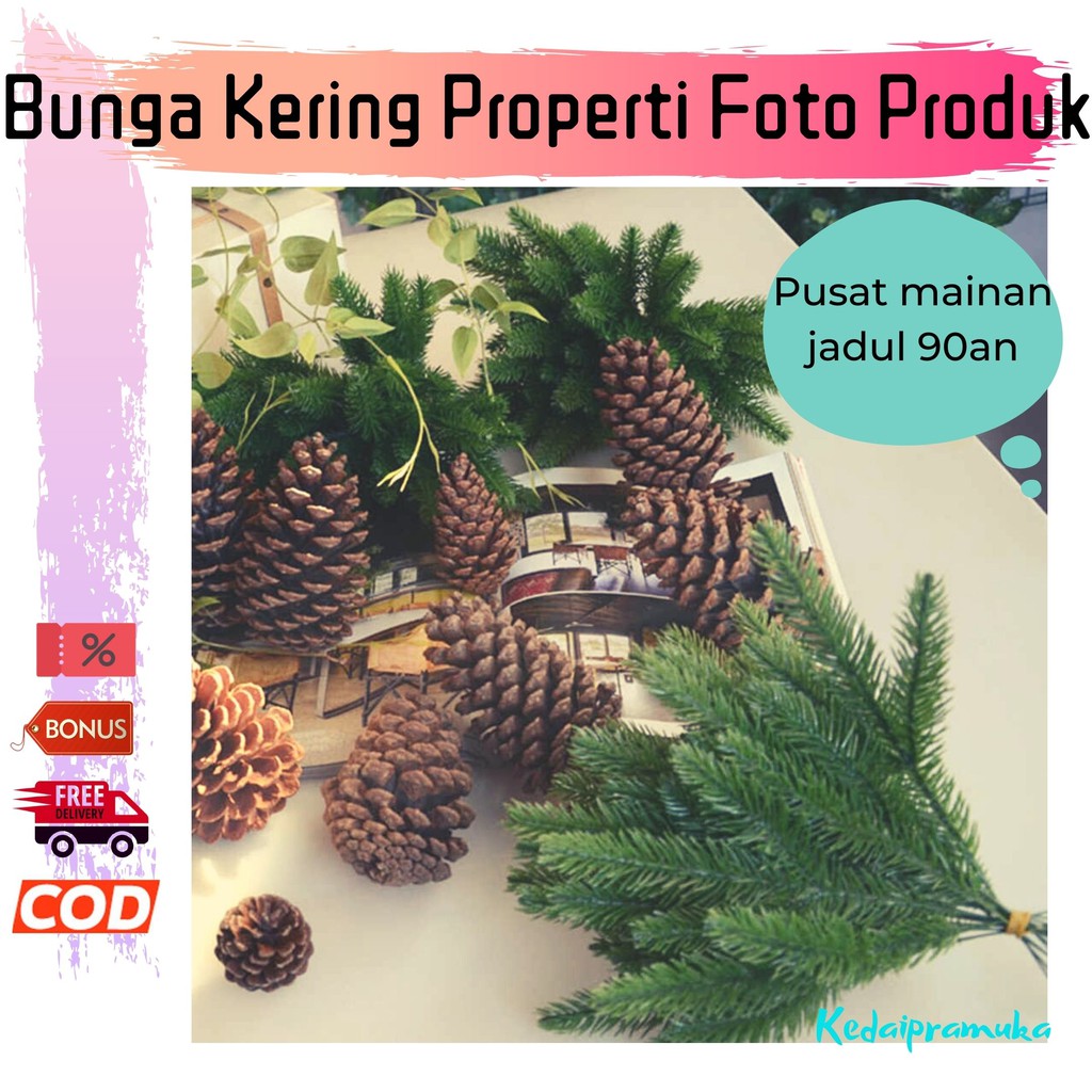 Bunga Kering Dekorasi Properti Foto Produk Bunga Jagung Kering