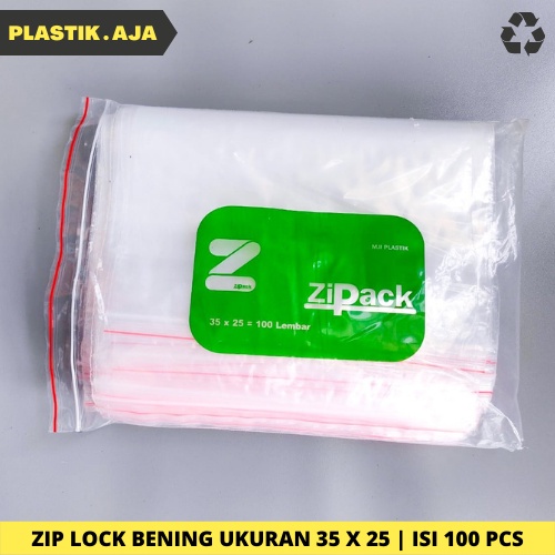 Jual PLASTIK ZIP LOCK | PLASTIK KLIP UK 35 x 25 | ISI 100 PCS | Shopee ...