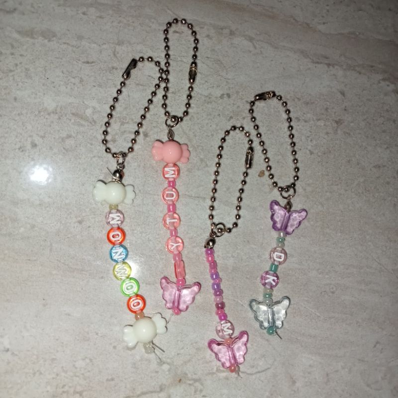 Jual Keychain manik korean (custom nama) | Shopee Indonesia