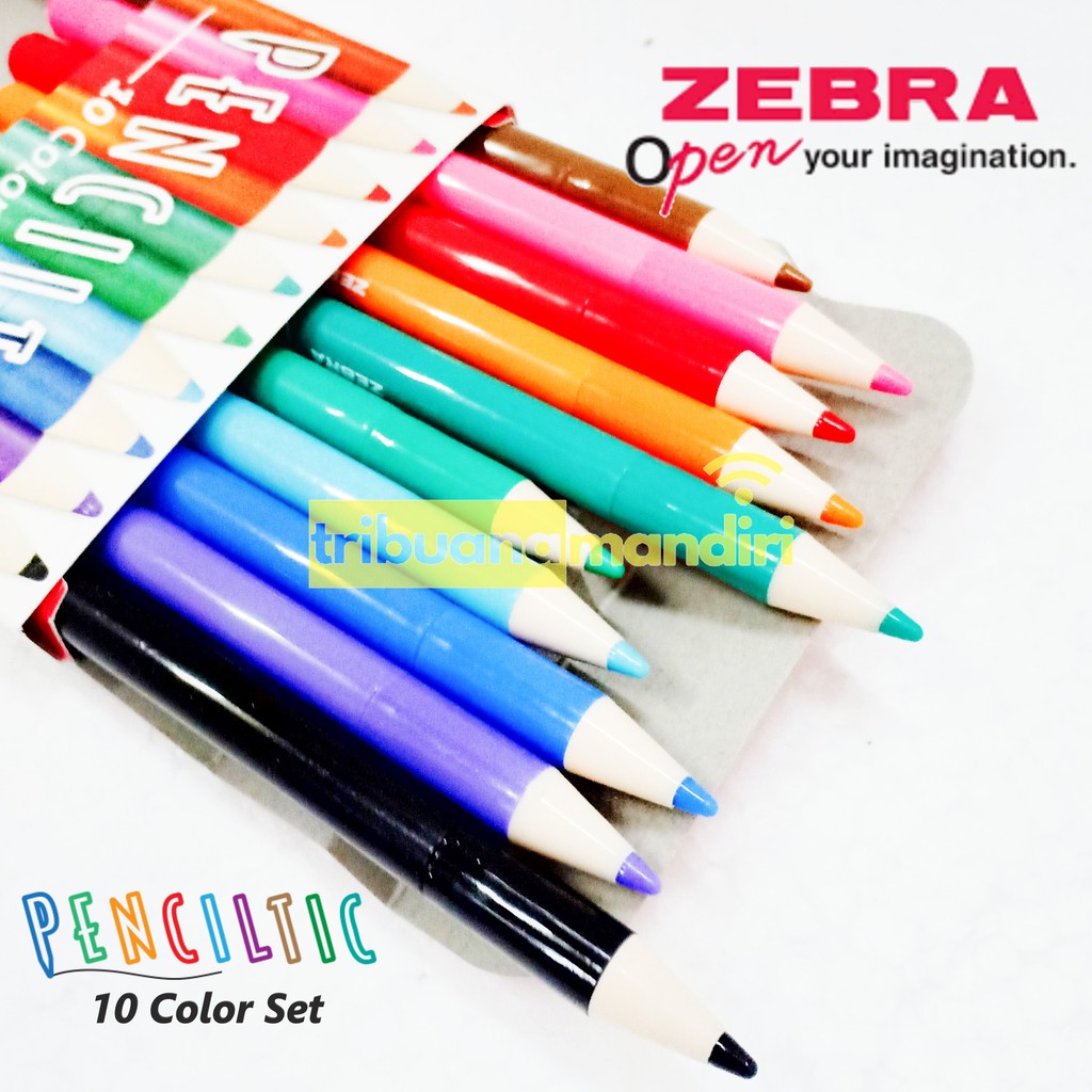 Penciltic Zebra Set 10 Warna 0.4 mm / Pencil tic Fineliner | Shopee ...