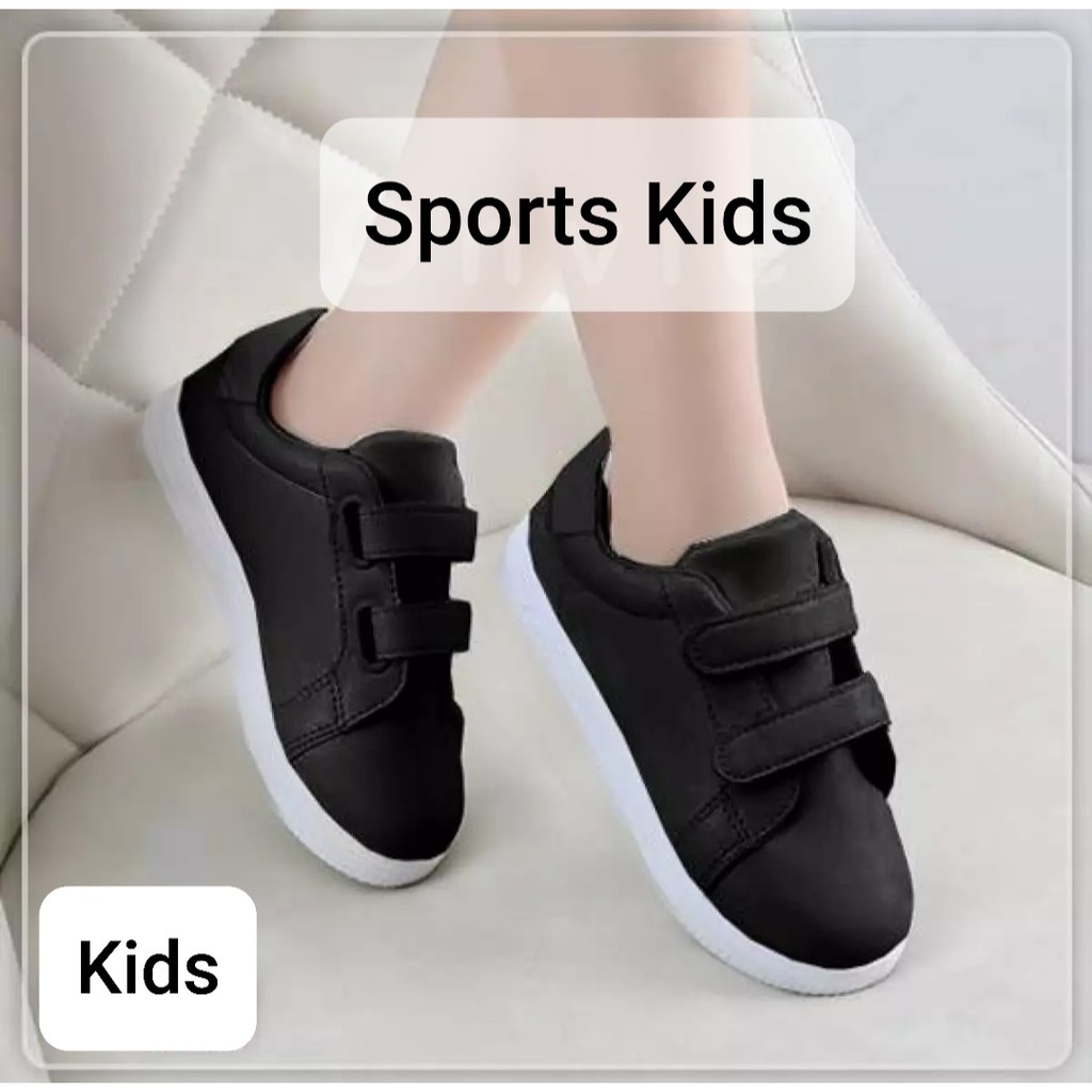 Jual fafa Sepatu Anak Sneaker Prepet 2 Polos Hitam Murah Trendi ...